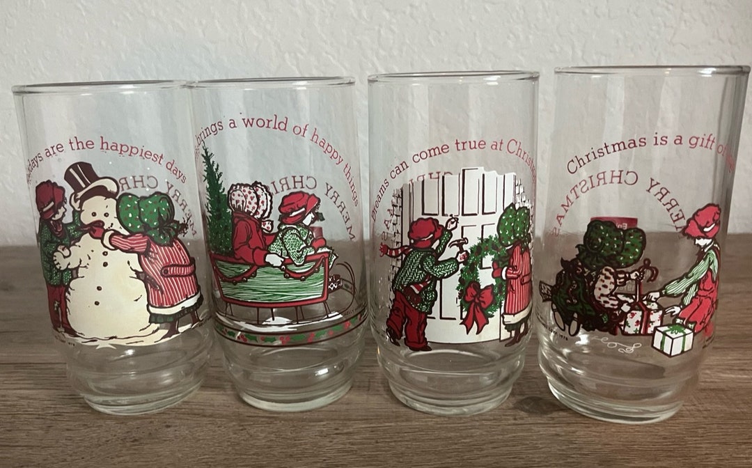 Holly Hobbie and Robby Limited Edition 1978 Merry Christmas Tumblers ...