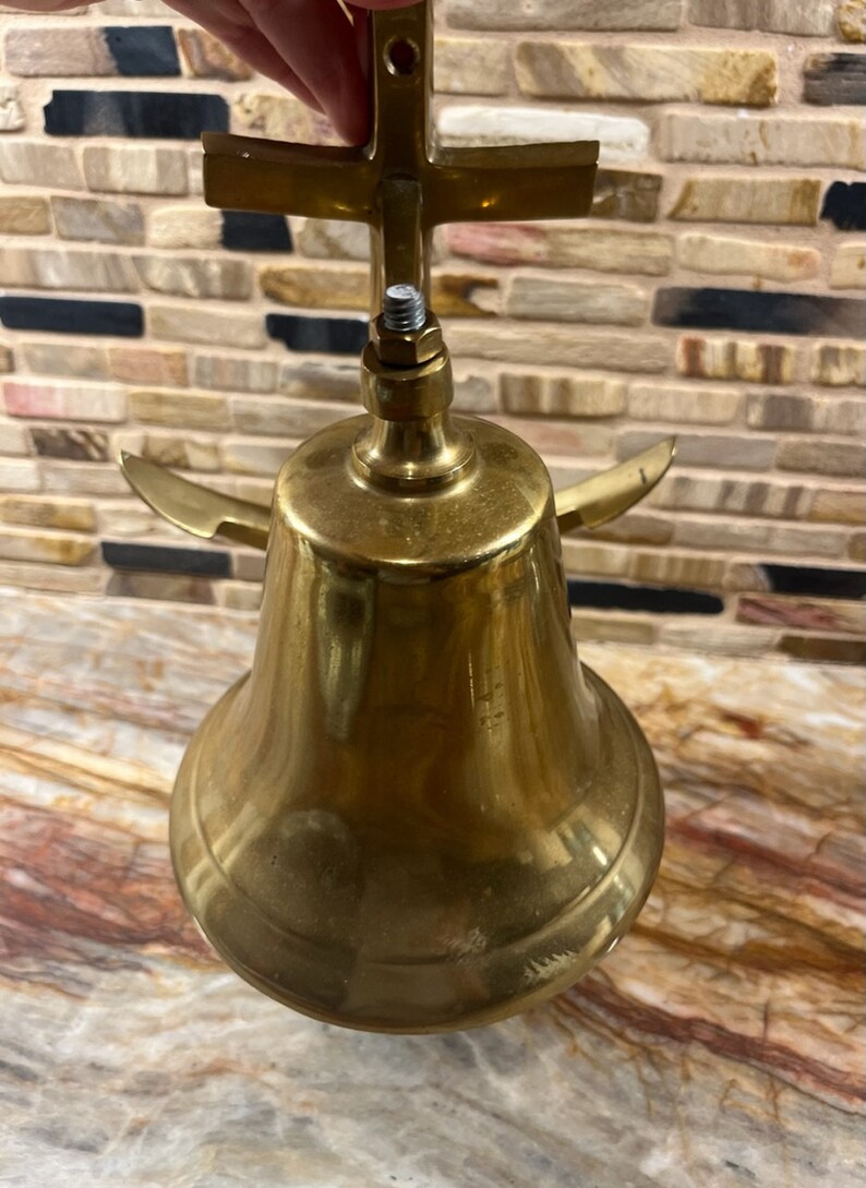 Vintage Large Brass Bell on Anchor. Wall Mount. - Etsy