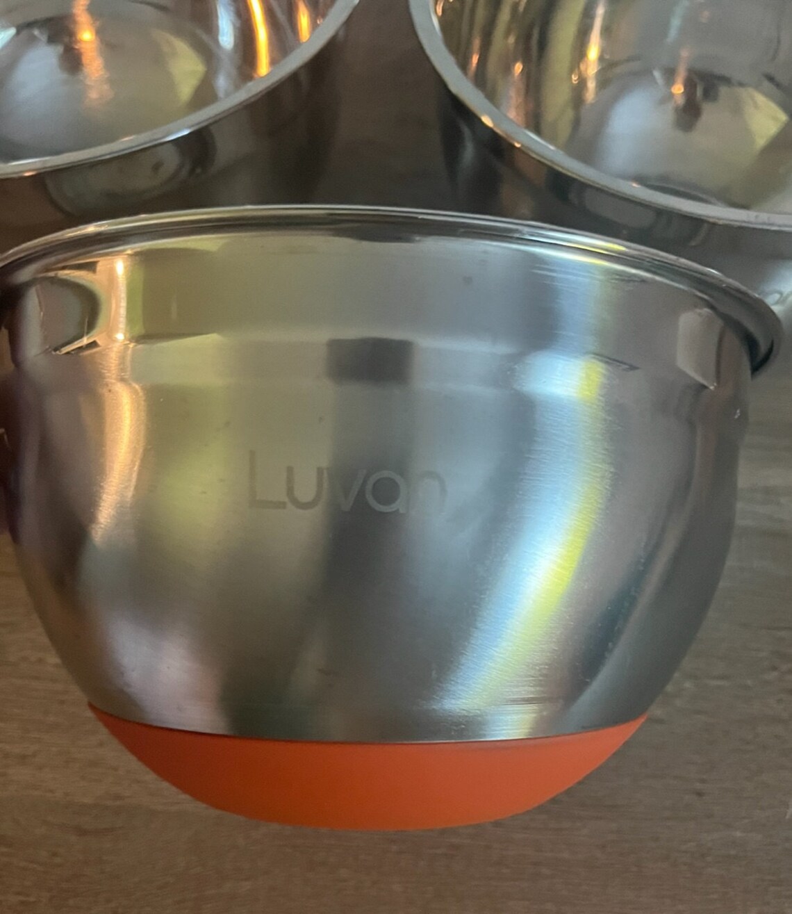 Luvan Stainless Steel Mixing Bowls Silicone Bottoms Set of 3 - Etsy