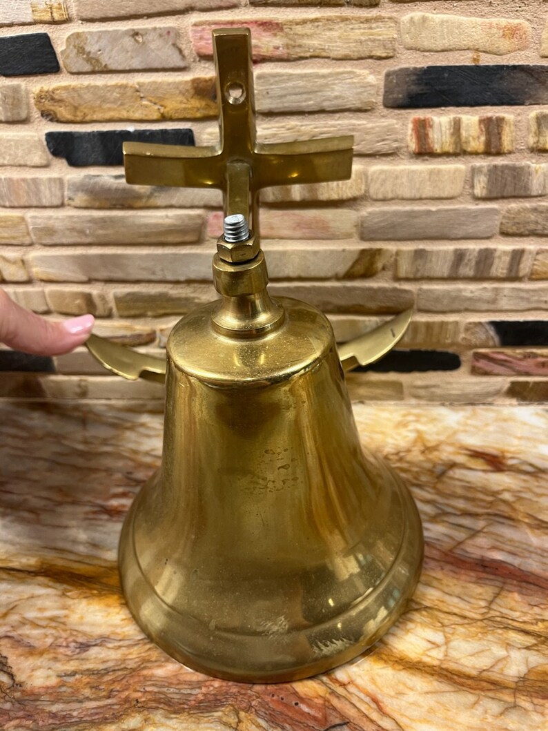Vintage Large Brass Bell on Anchor. Wall Mount. - Etsy