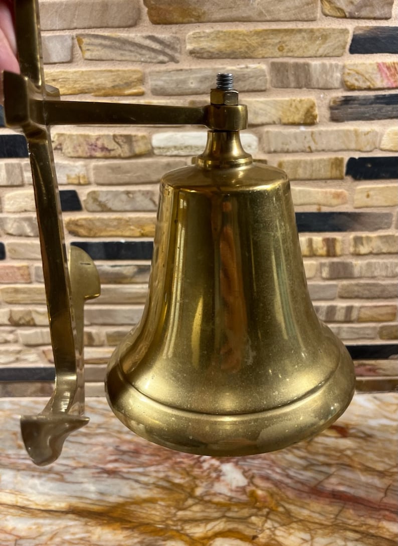 Vintage Large Brass Bell on Anchor. Wall Mount. - Etsy