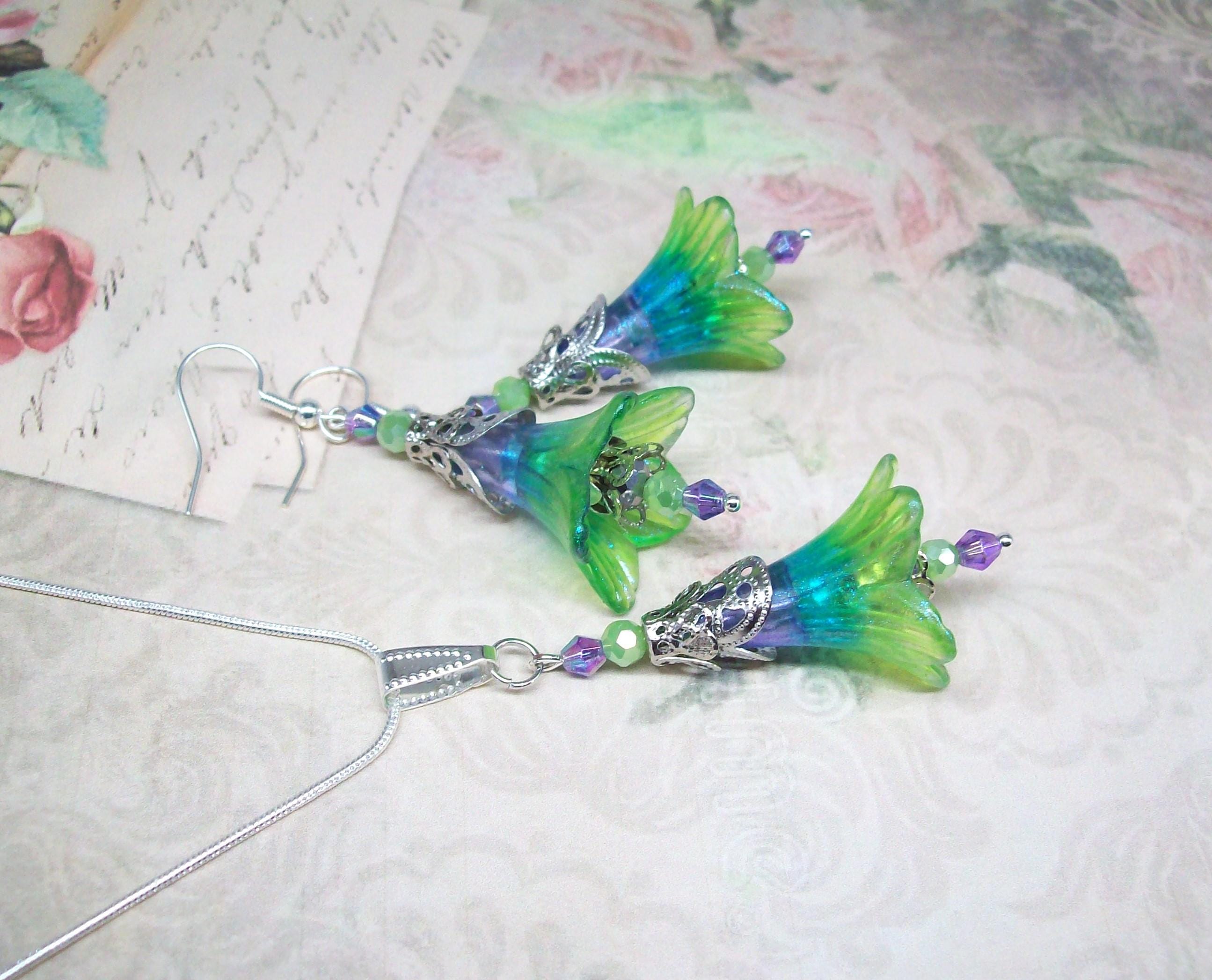 Cottagecore, Fairycore Floral Jewelry Set, Artisan Crafted, Hand ...
