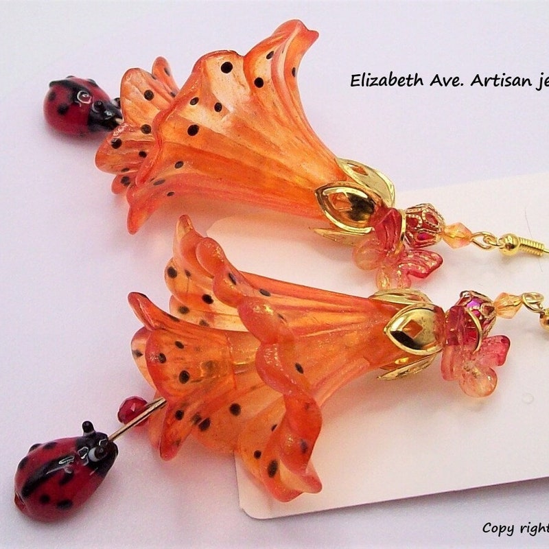 Ladybug Earrings - Etsy