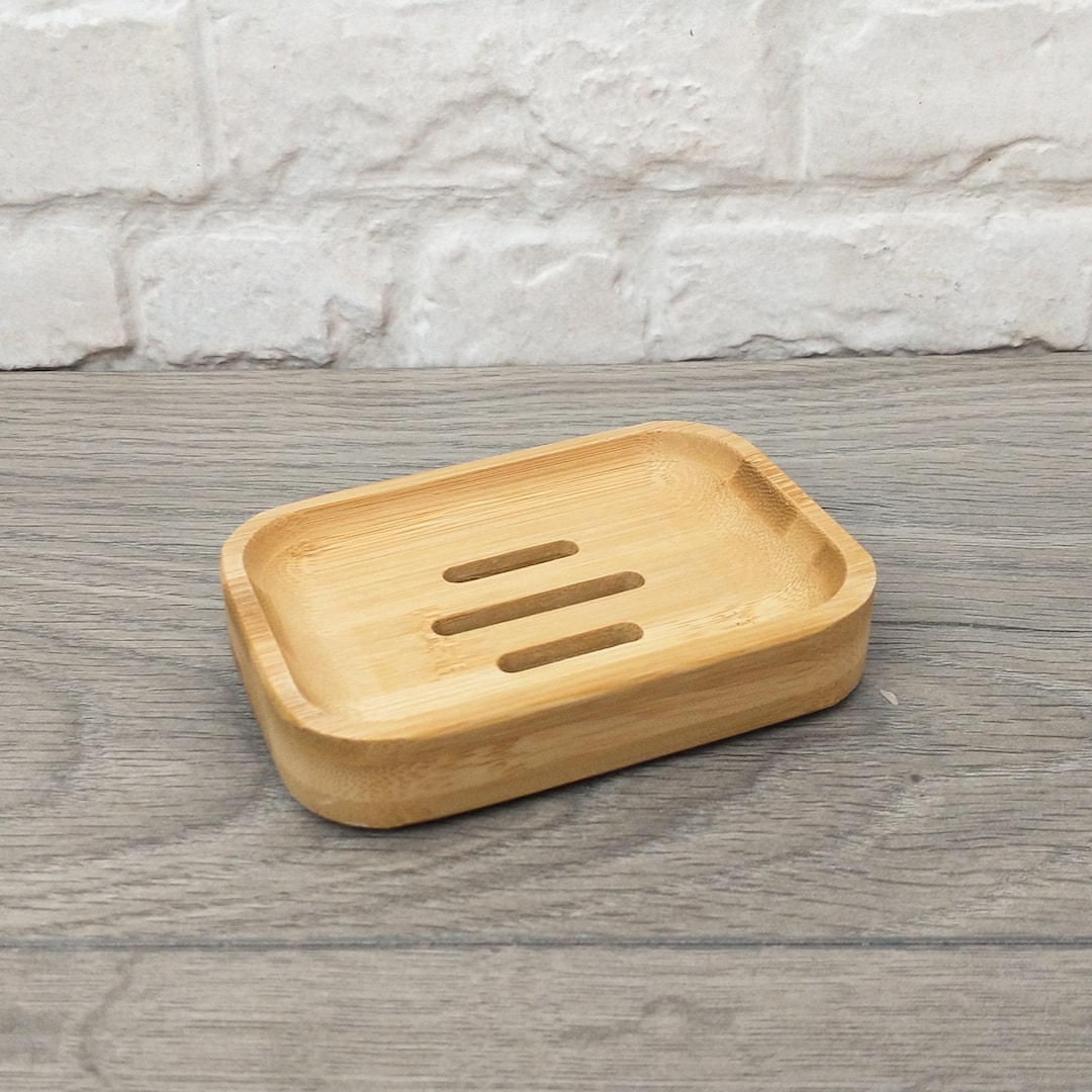 100% NATURAL SOAP DISH - Rounded Curved Rectangular Soap Dish,bamboo ...