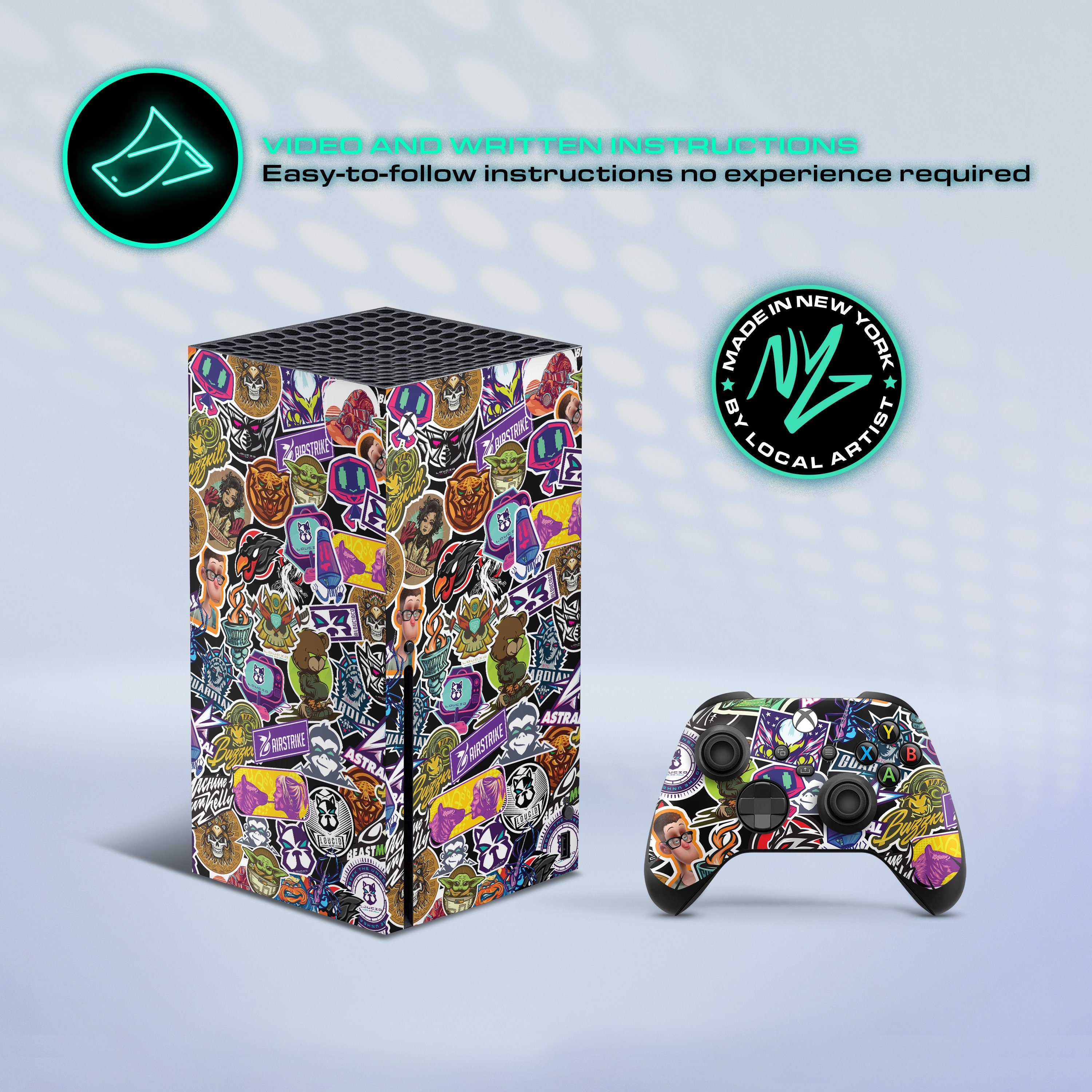 Sticker Bombed Xbox Series X Full Console and Controller Skin - Etsy