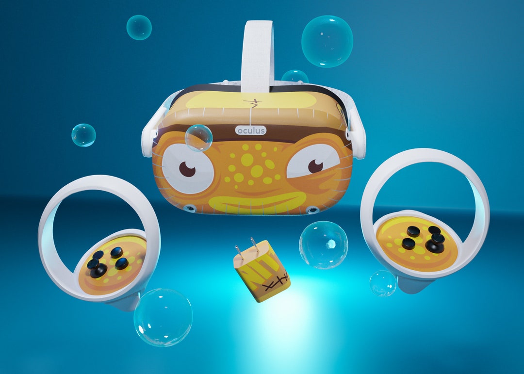 Fish Head - Oculus Quest 2 - Easy-to-install - Full Wrap Skin Decal VR ...