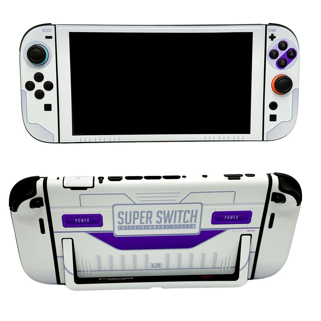SNES Retro Skin Sticker Kit Compatible With Nintendo Switch 2 – Custom ...