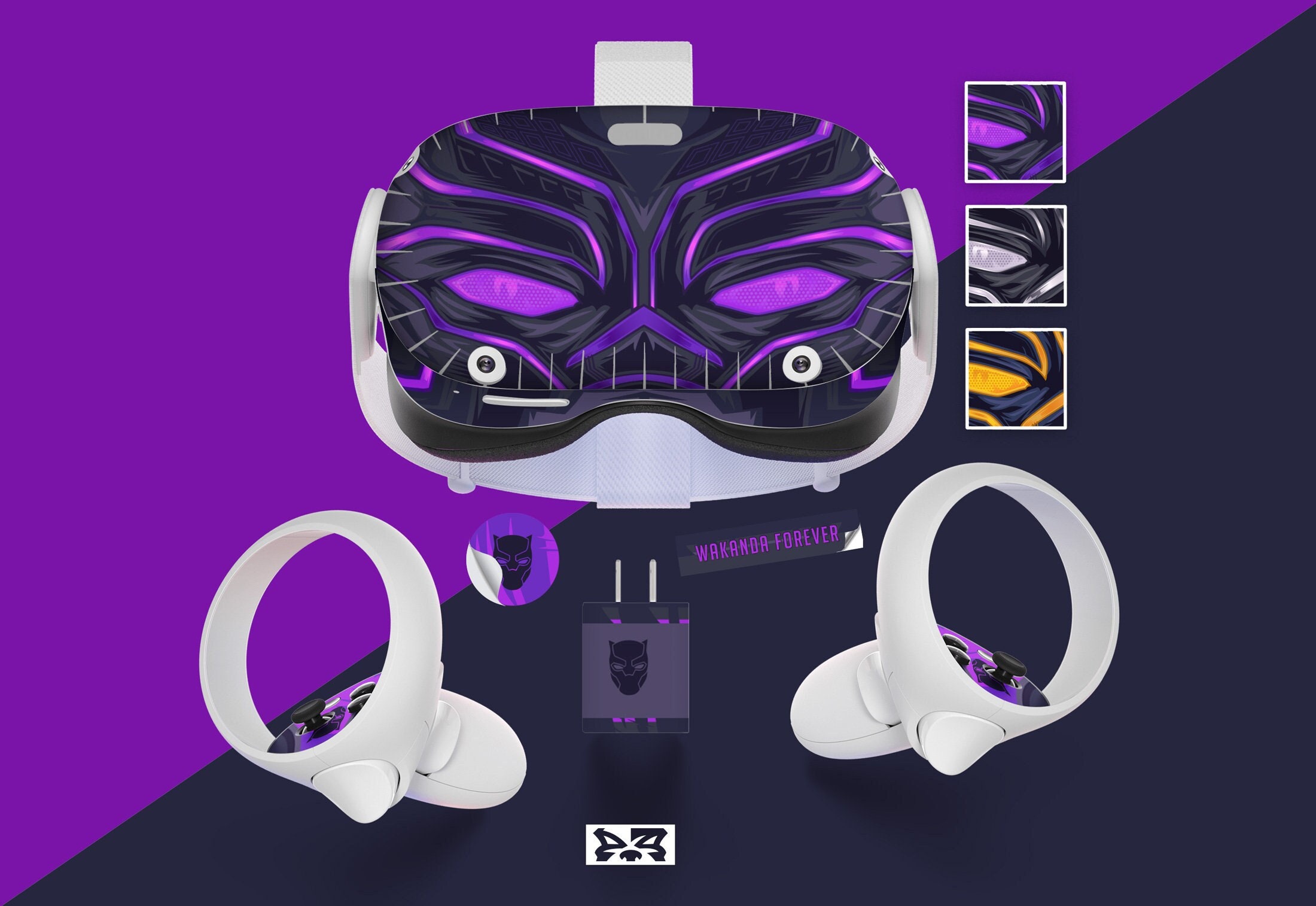 Black Panther Skin for Oculus Quest 1 and 2 - Easy-to-install - Full ...
