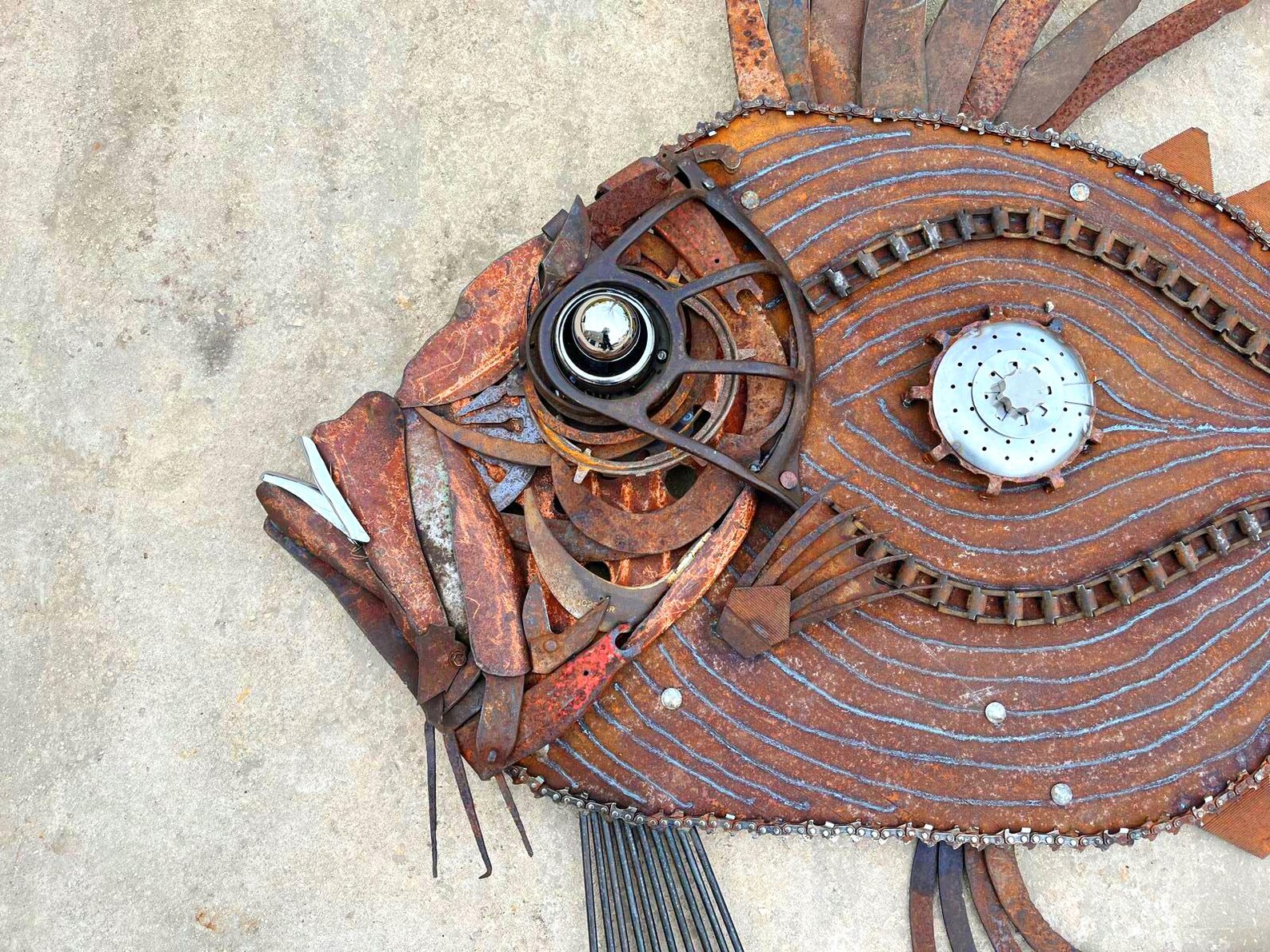 Massive Metal Art Fish Wall Sculpture John Dory - Etsy