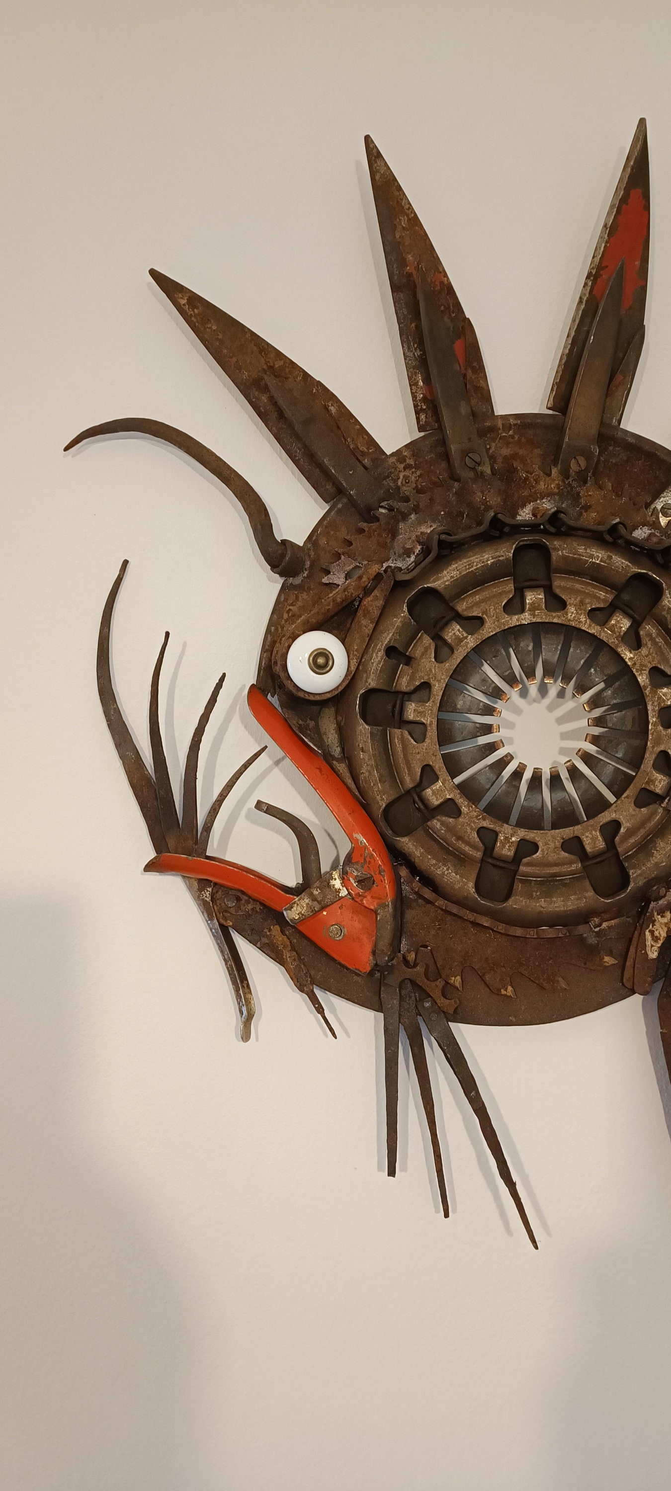 Metal Art Angler Fish Wall Sculpture - Etsy
