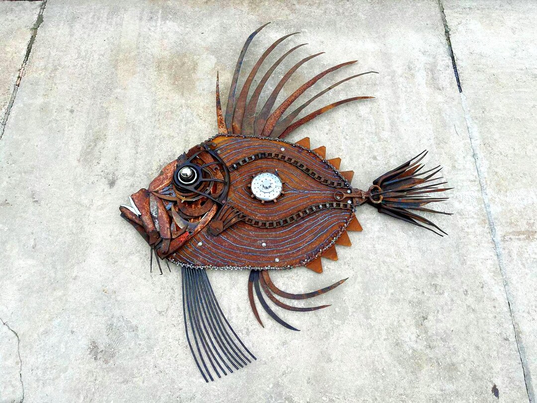 Massive Metal Art Fish Wall Sculpture John Dory - Etsy