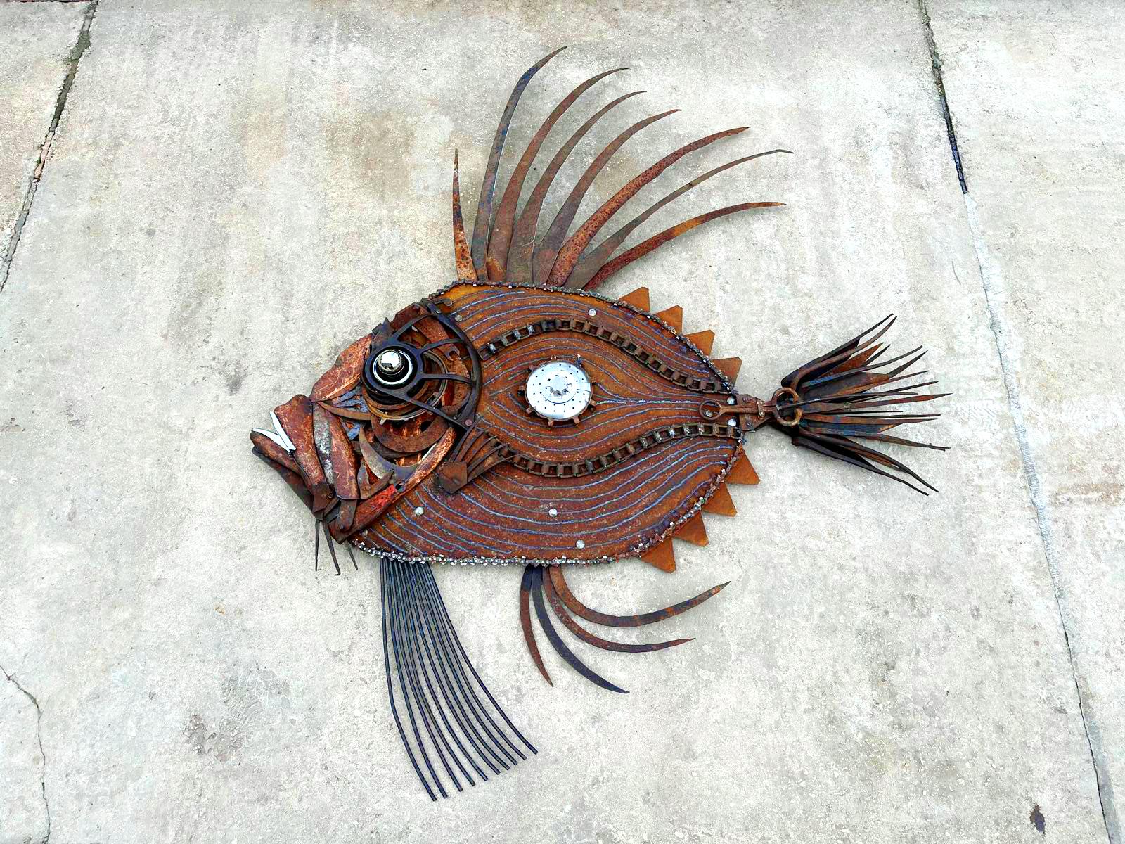 Massive Metal Art Fish Wall Sculpture John Dory - Etsy