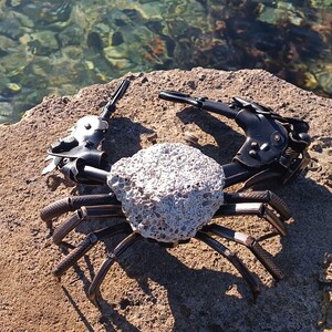 Metal Art Crab Sculpture. Tabletop Sculpture. Metal Crab. Conversation ...