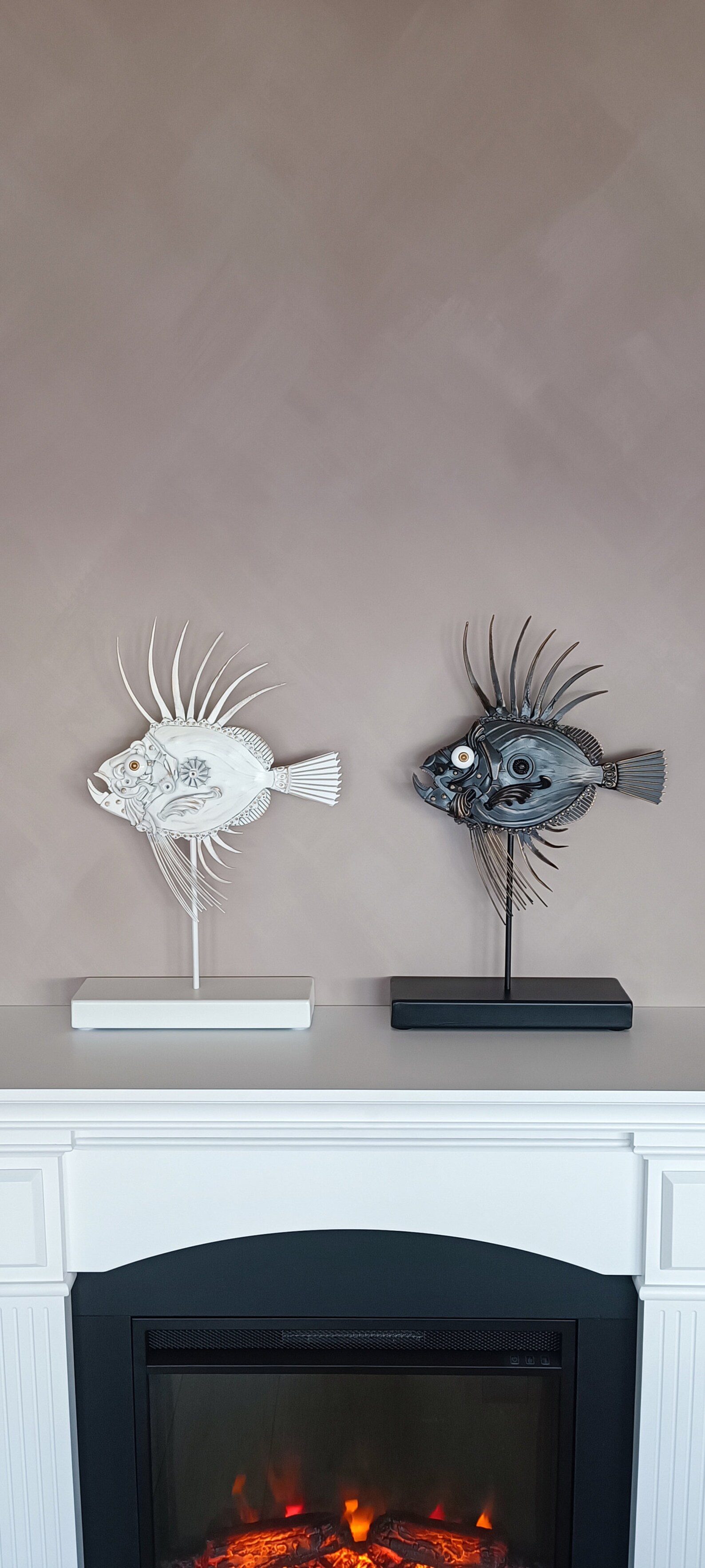 John Dory Metal Art Fish Sculpture, Tabletop Sculpture, Black Metal Art ...