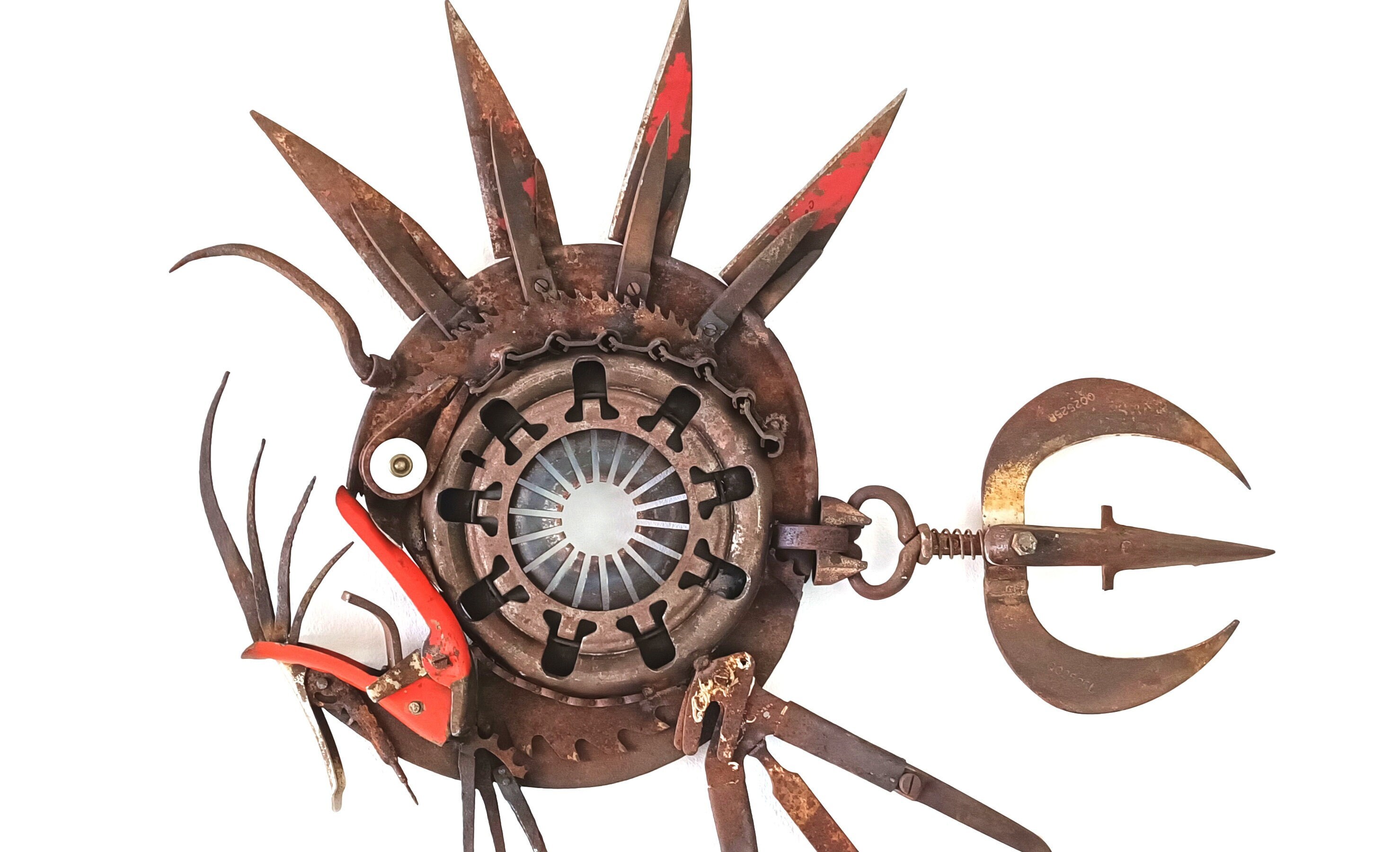 Metal Art Angler Fish Wall Sculpture - Etsy