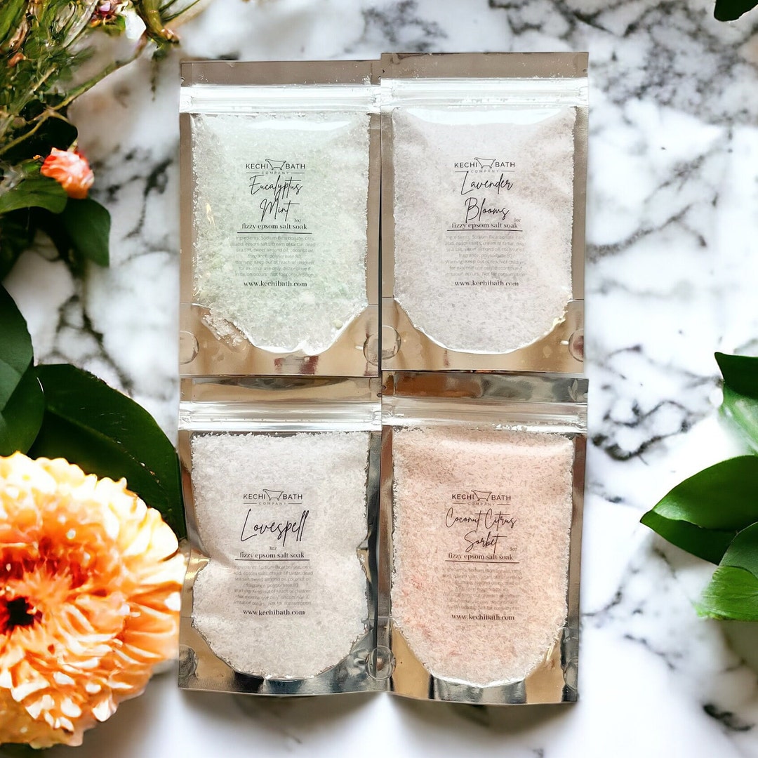 Fizzy Bath Salts, Valentines Day Gift for Her, Shower Party Favors ...