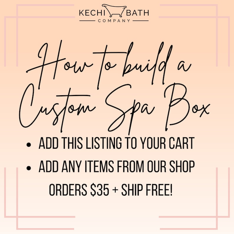 BUILD YOUR OWN Spa Gift Box, Buy This Listing and Customize Your Own ...