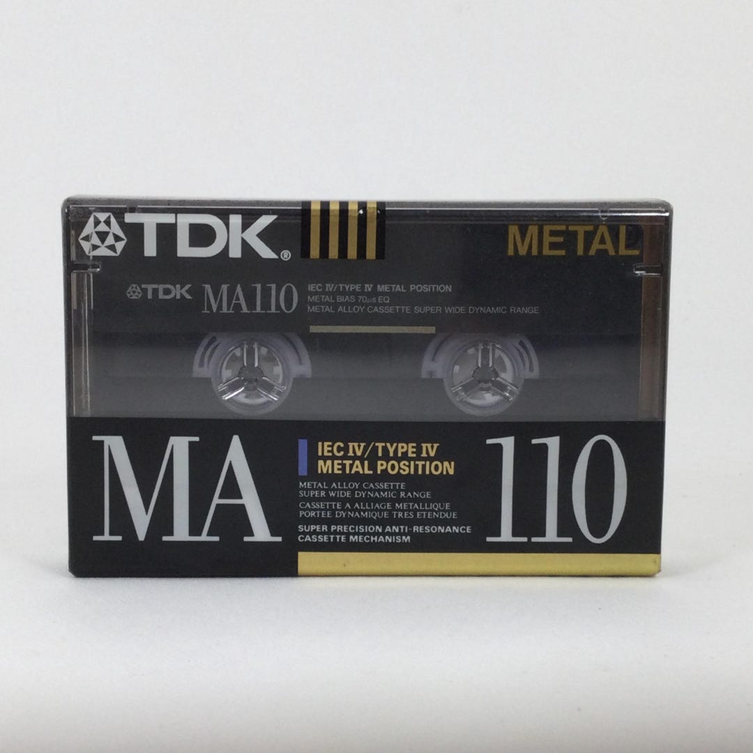 TDK MA 110 Minute Type IV Metal Blank Cassette Tape Sealed - Etsy