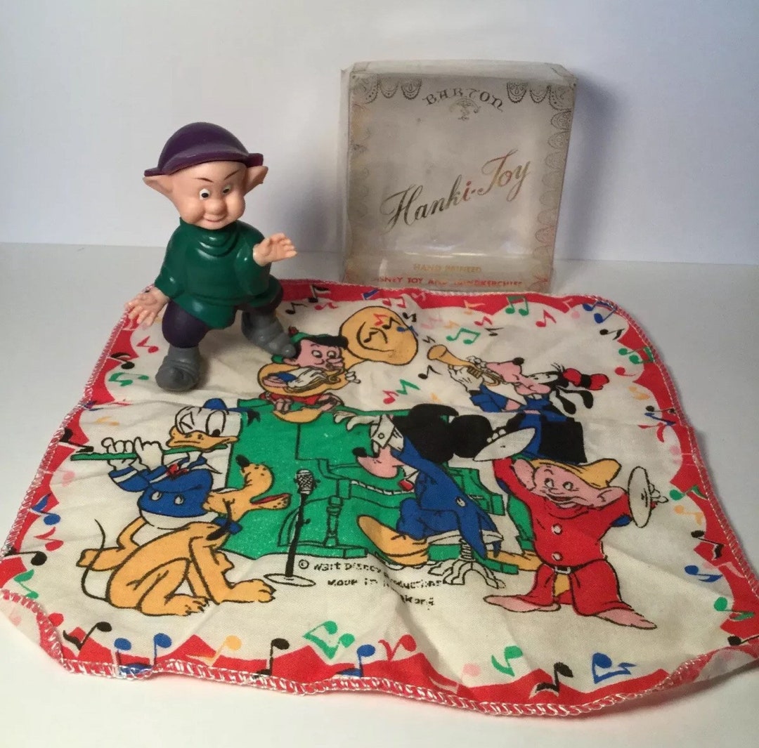 Dopey Toy and Handkerchief Hanki-joy Disney Snow White - Etsy