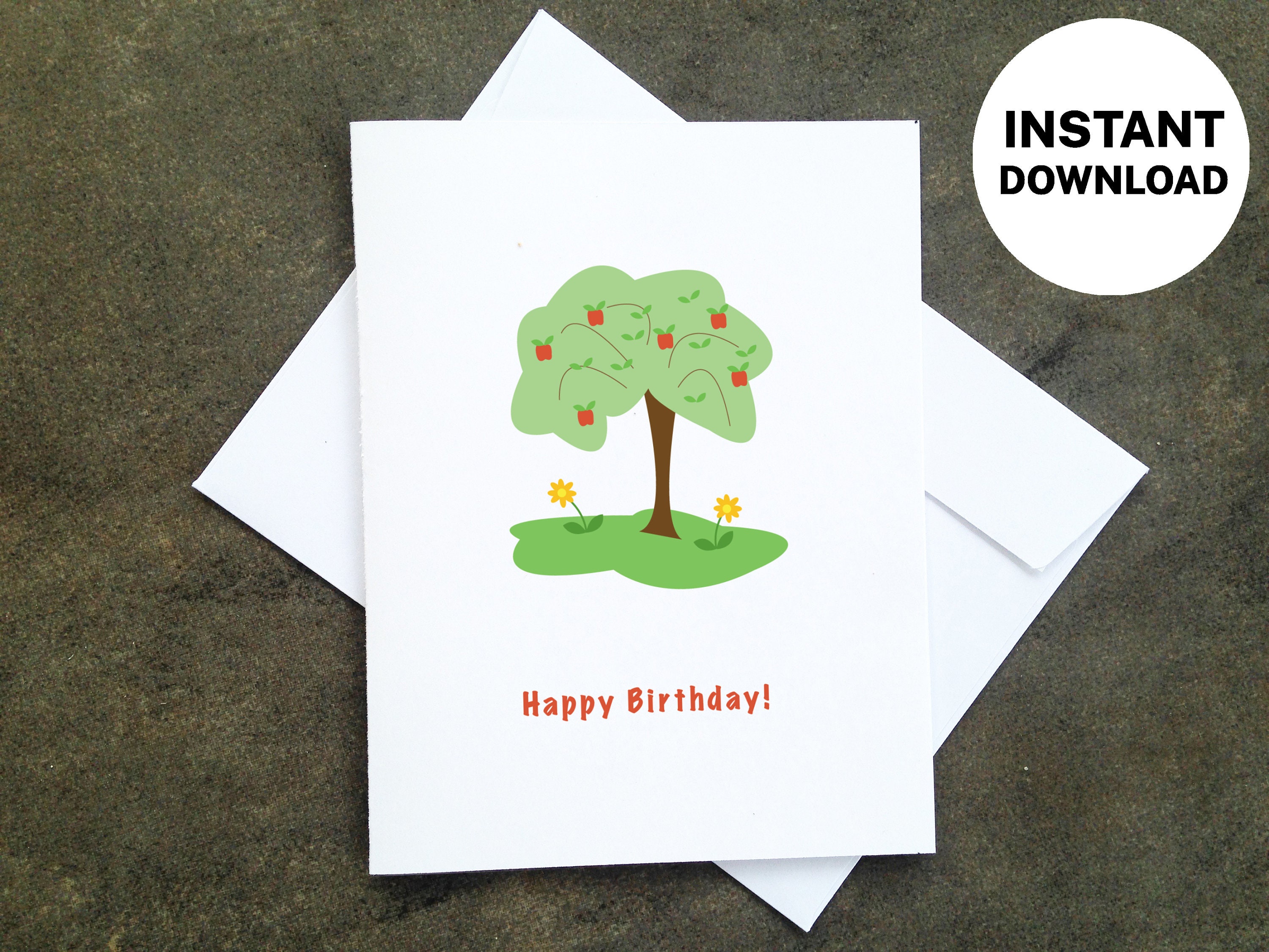 Set of 4 Printable Birthday Card - Make Your Own Cards at Home, Instant ...
