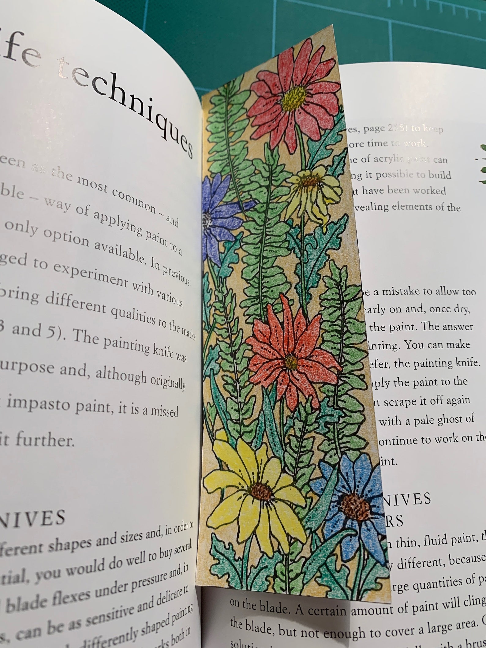 Color Your Own Printable Bookmarks Floral Fernwood Hand - Etsy