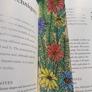 Color Your Own Printable Bookmarks, Floral Fernwood Hand Drawn, Set of ...