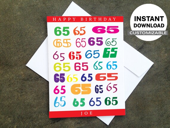 Printable Personalized Birthday Card Make Your Own Cards at | Etsy