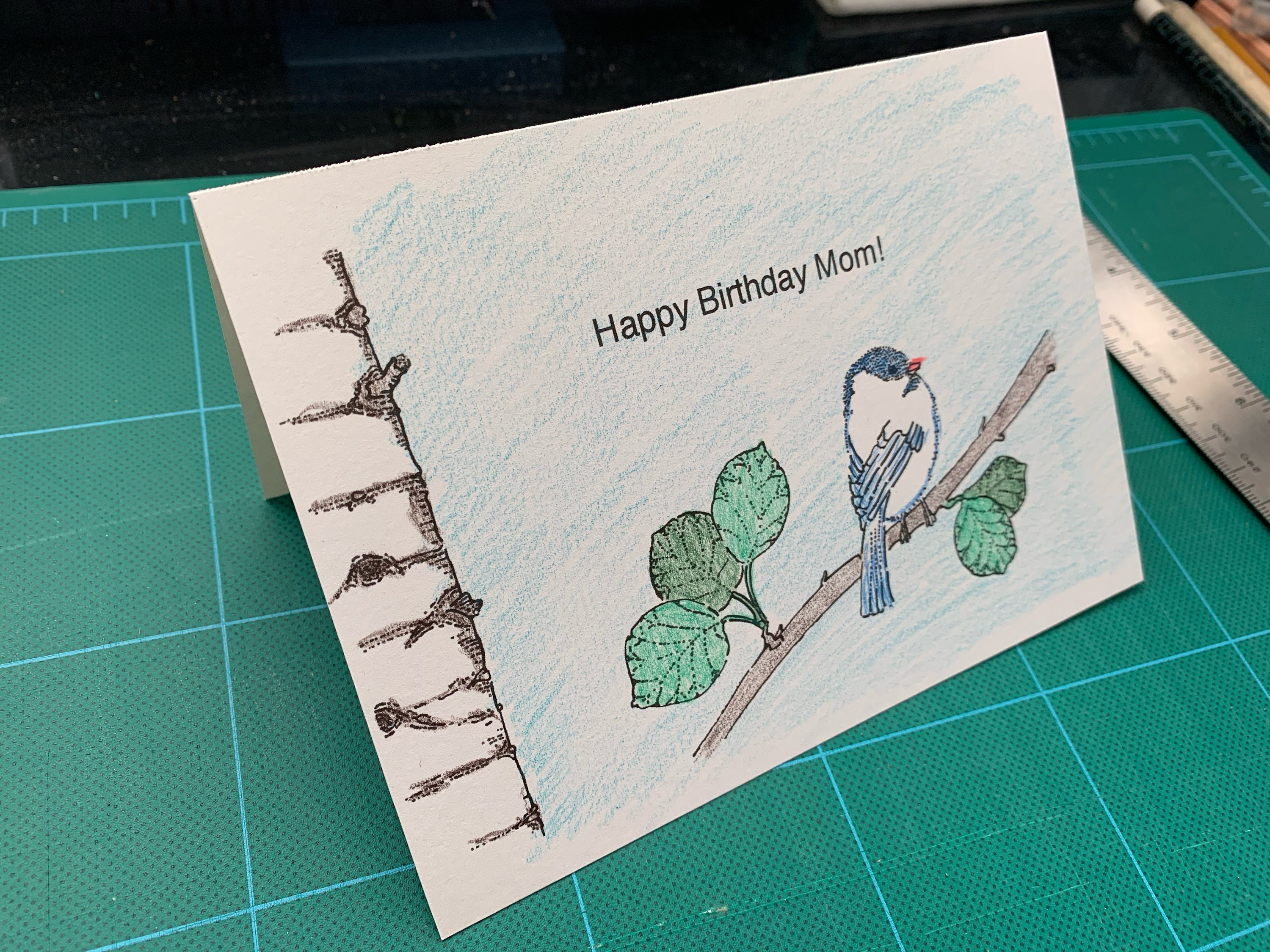 Printable Coloring Custom Bird Card - Make Your Own Cards at Home ...