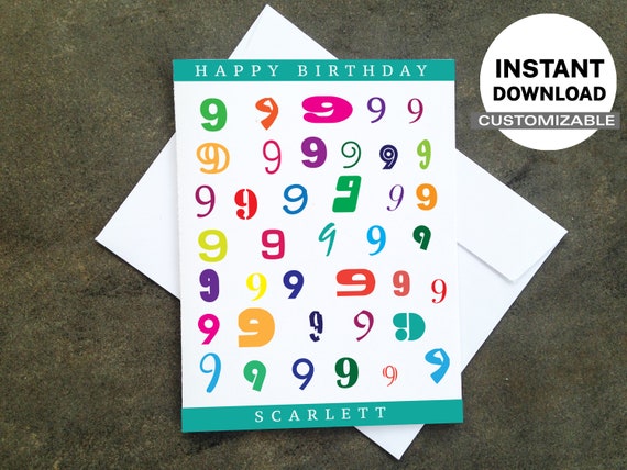 Printable Personalized Birthday Card Make Your Own Cards at | Etsy