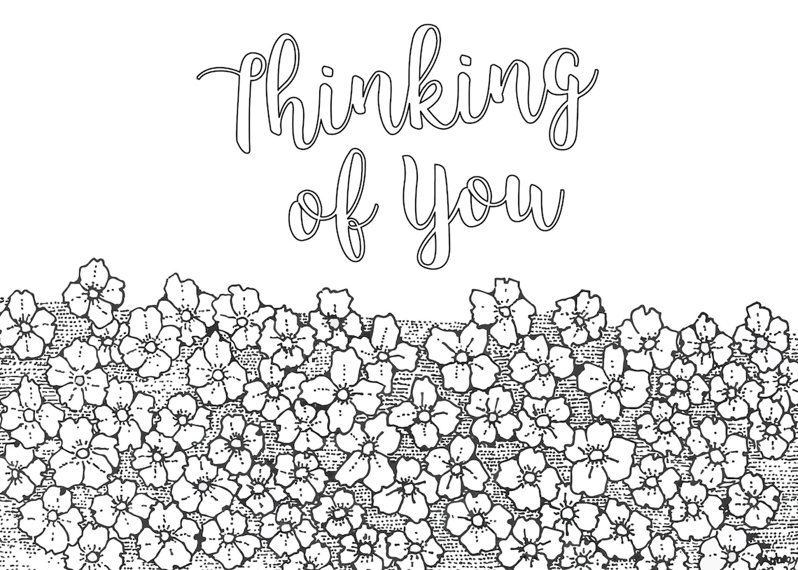 Thinking Of You Coloring Cards Coloring Pages