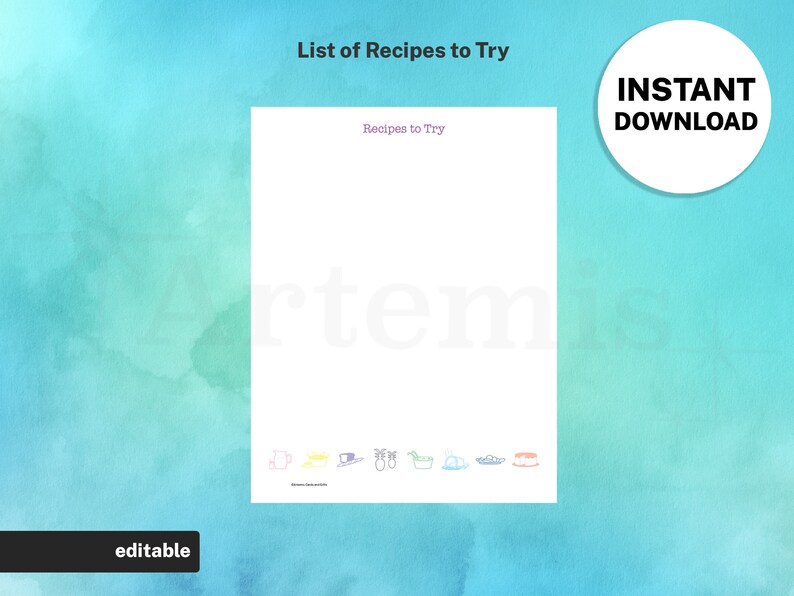 Recipe Binder Introduction Pages for the EDITABLE Recipe Book - Etsy