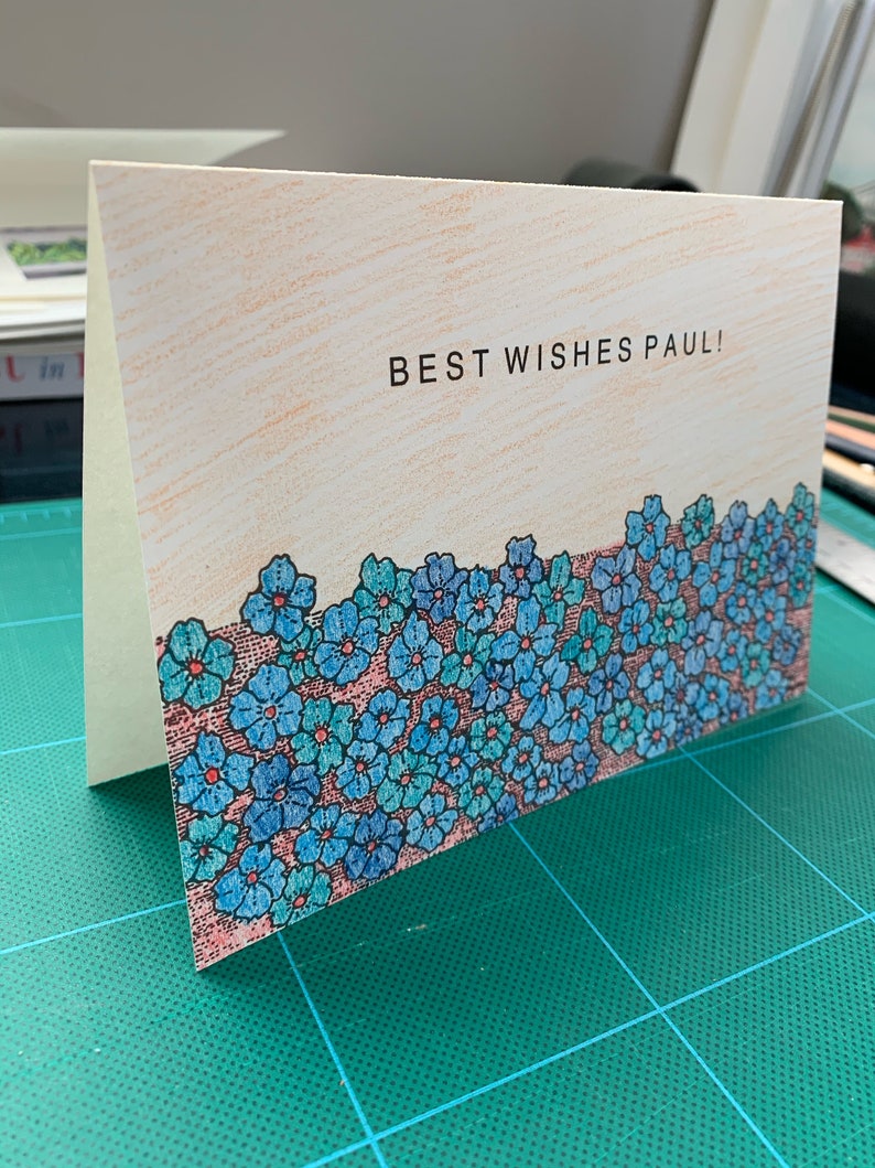 Printable Coloring Custom Forget Me Not Card - Make Your Own Cards at ...