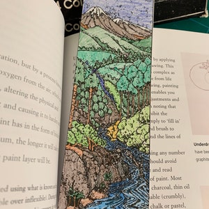 Color Your Own Printable Bookmarks, Mountain Horizon Hand Drawn, Set of ...