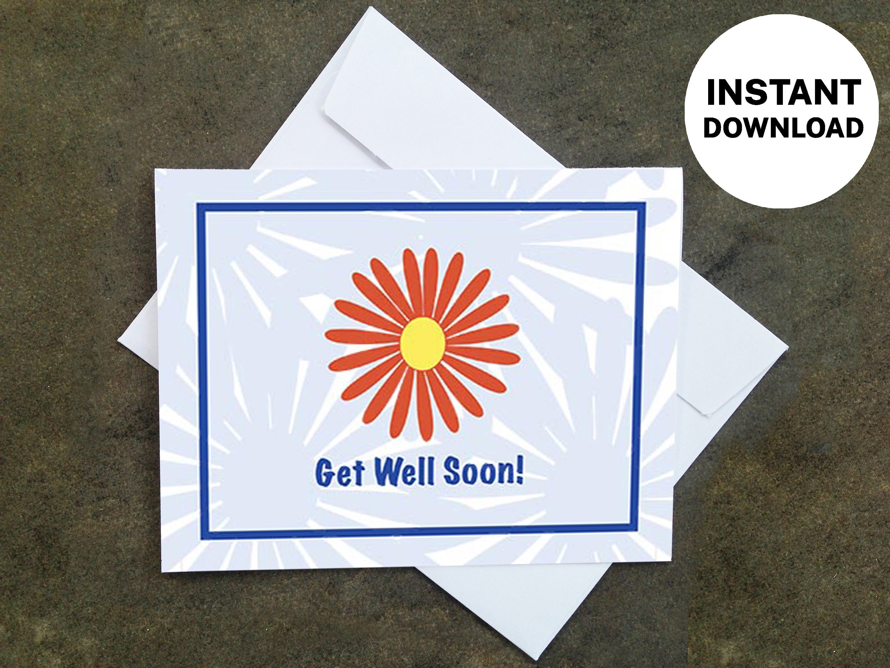 Printable Get Well Card Make Your Own Cards at Home, Instant Download ...