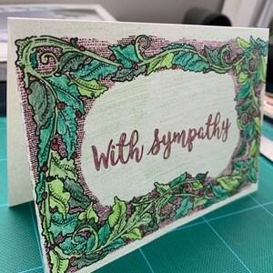 Printable Coloring With Sympathy Floral Border Card - Make Your Own ...