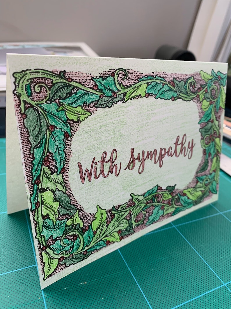 Printable Coloring With Sympathy Floral Border Card - Make Your Own ...