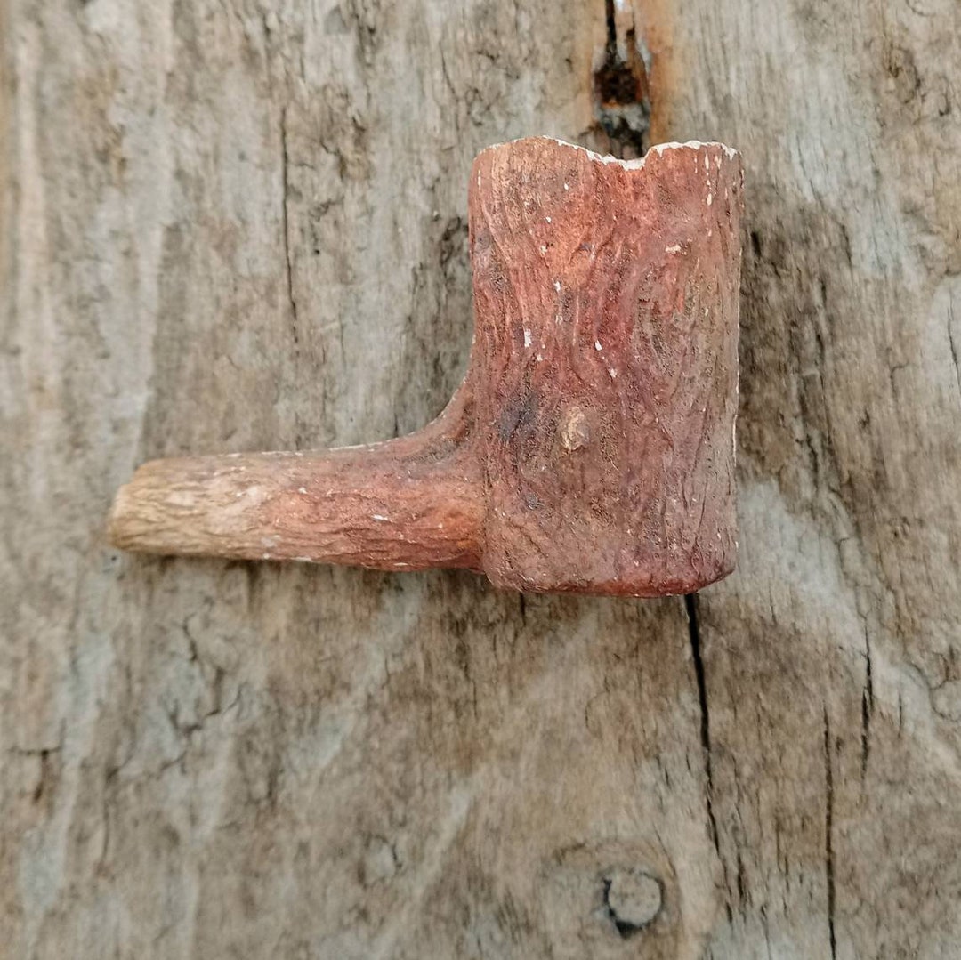 Vintage Decorative Clay Pipe Featuring Tree Stump Design. - Etsy