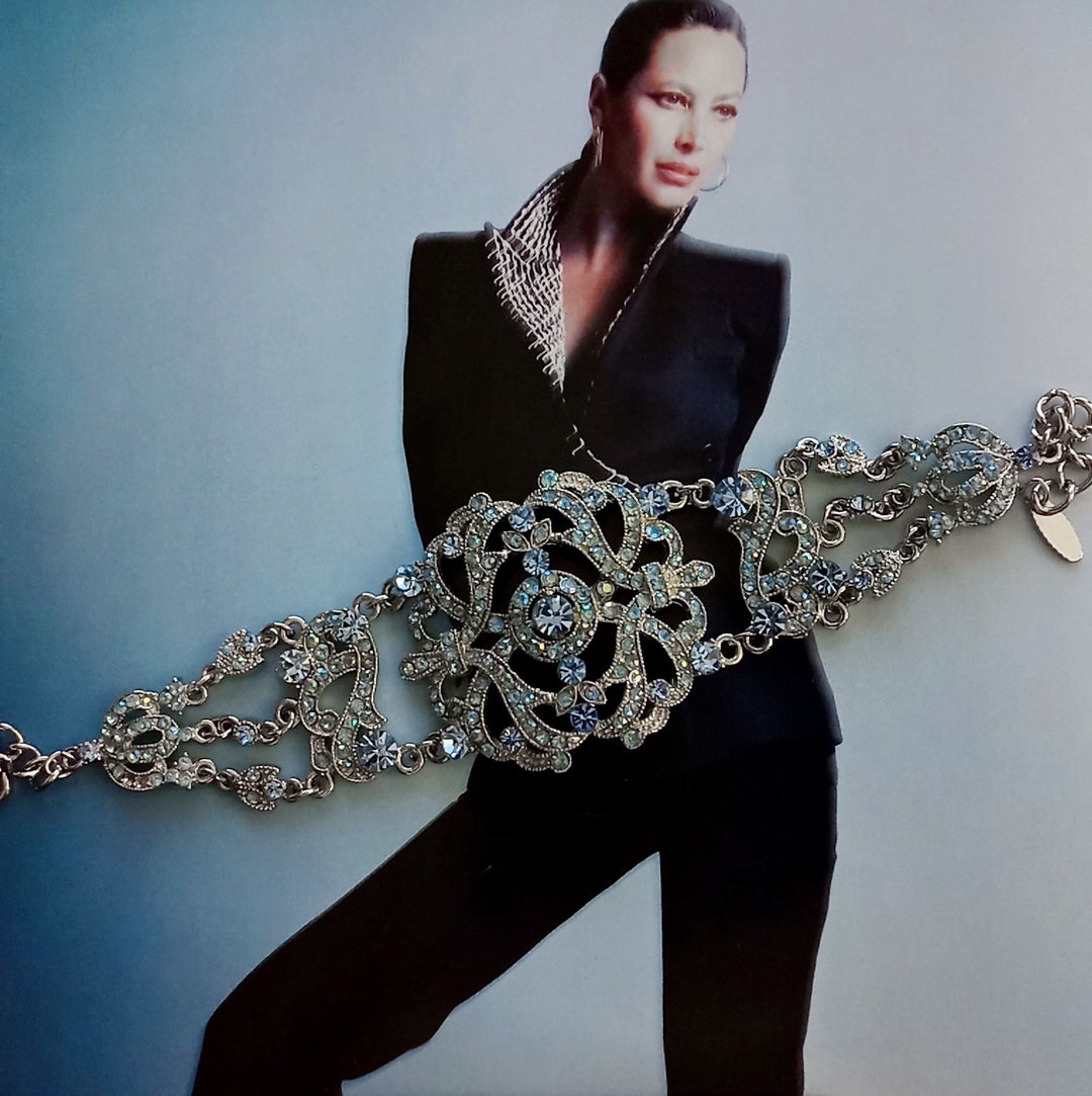 Vintage VCLM Victorian Art Deco Style 8" Fancy Bracelet - Etsy