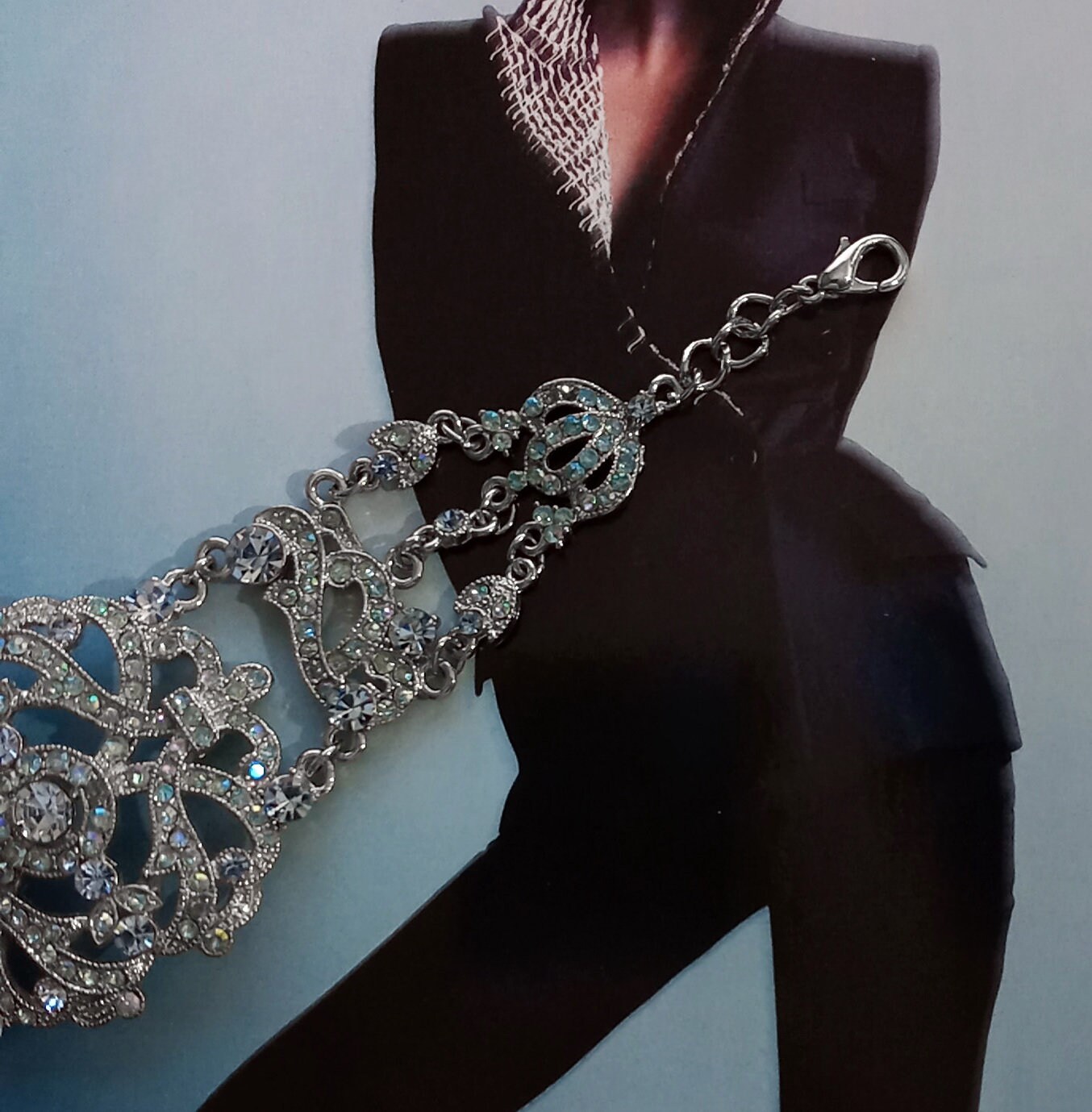 Vintage VCLM Victorian Art Deco Style 8 Fancy Bracelet - Etsy