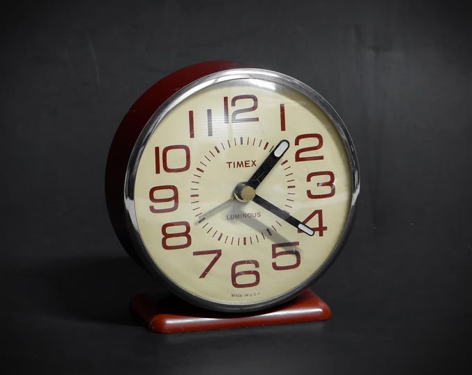 Vintage Timex Luminous Mechanical Alarm Clock Model 5604 Made in USA - Etsy