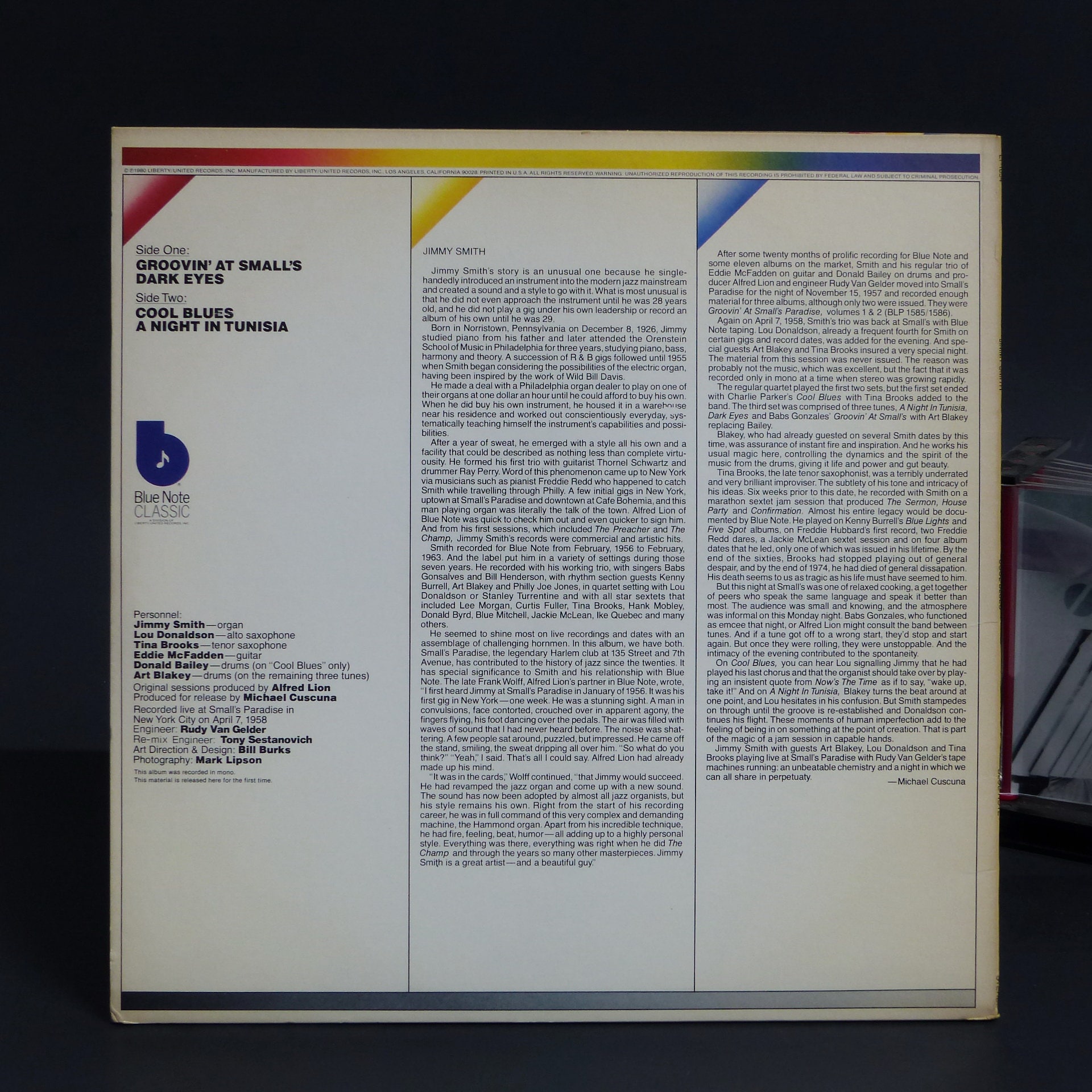 Jimmy Smith Cool Blues Blue Note Classic Mono LP - Etsy