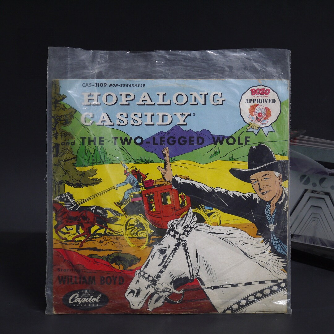 Hopalong Cassidy and the Two-legged Wolf 78 Record Bozo the Clown ...