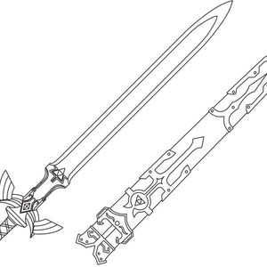 legend of zelda master sword coloring pages