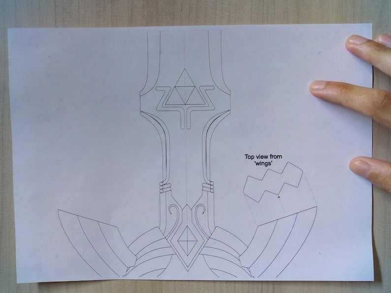 The Legend of Zelda Master Sword and Sheath Template From - Etsy
