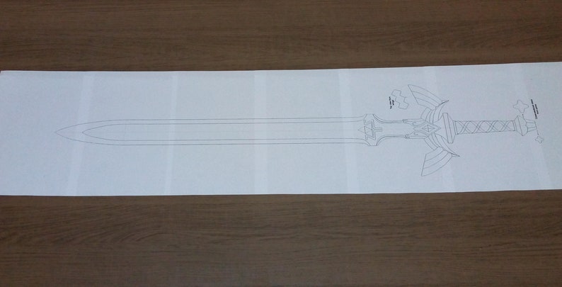The Legend of Zelda Master Sword and Sheath Template From | Etsy