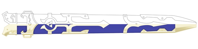 The Legend of Zelda Master Sword and Sheath Template From | Etsy