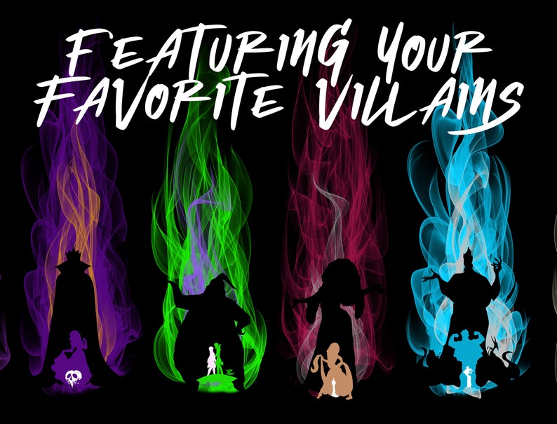 Long Villains Poster | All Villains | Disney Villain Inspired | Flames ...