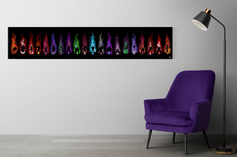 Long Villains Poster | All Villains | Disney Villain Inspired | Flames ...