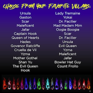 7 Disney Inspired Villains Wall Art - Etsy