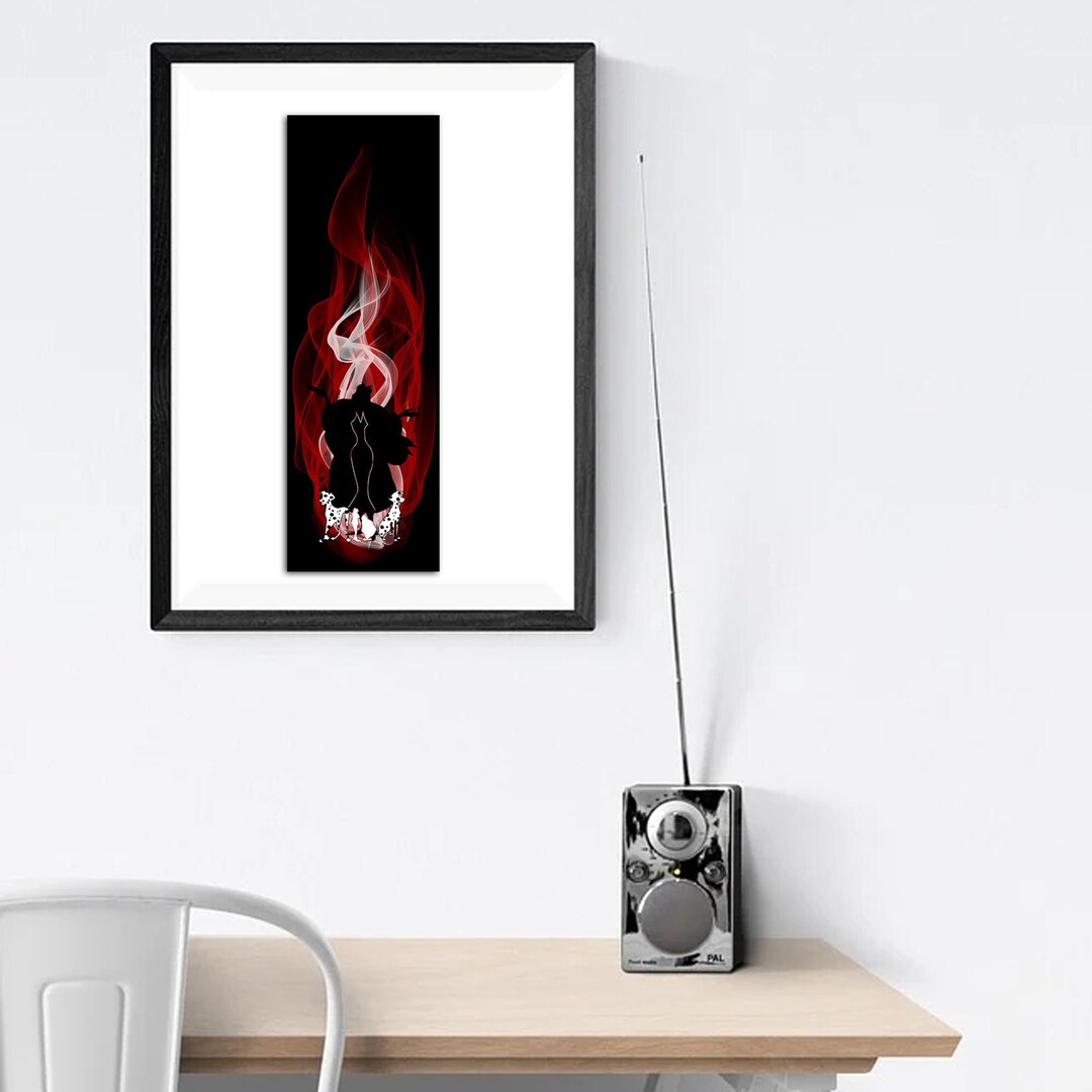 Villain Cruella De Vil Inspired Wall Art - Etsy